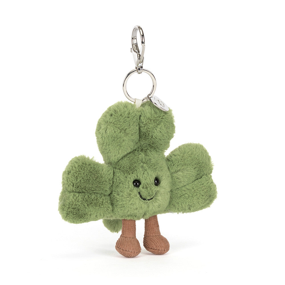 Amuseables Siofra Shamrock Bag Charm |Soft Toy | Blue Beans | Jellycat